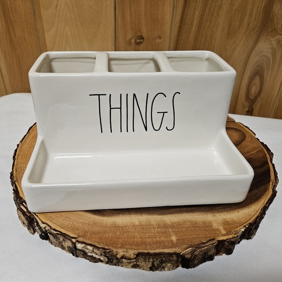 Rae Dunn | Dining | Rae Dunn Ceramic 3 Part Organizer With Tray Things ...
